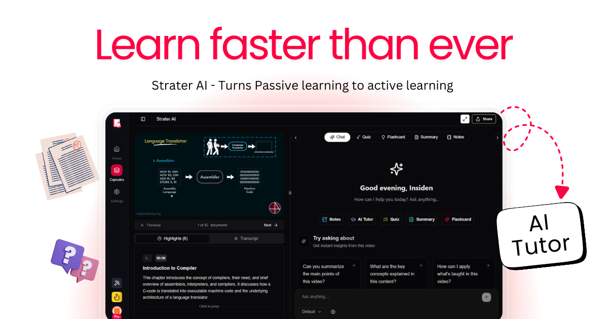 Strater AI - Turn YouTube Videos into Learning Powerhouses | Strater AI